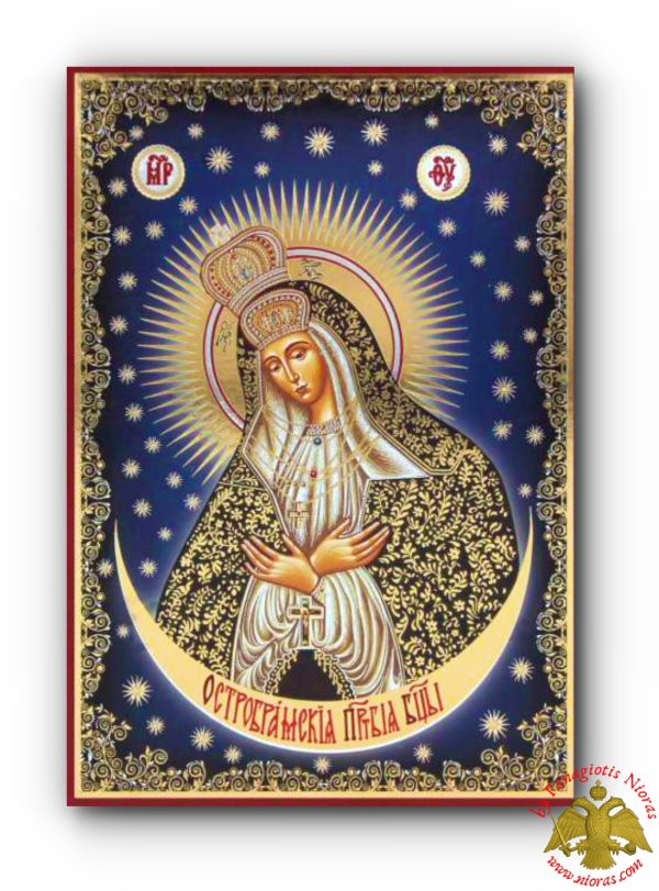 Russian Orthodox Holy Virgin Mary of the Gate of Dawn Silver Printed ...