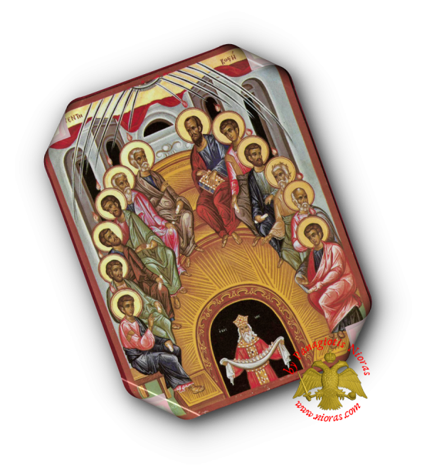 Laminated Orthodox Icons The Pentecost Set of 10 - Nioras Orthodox Family