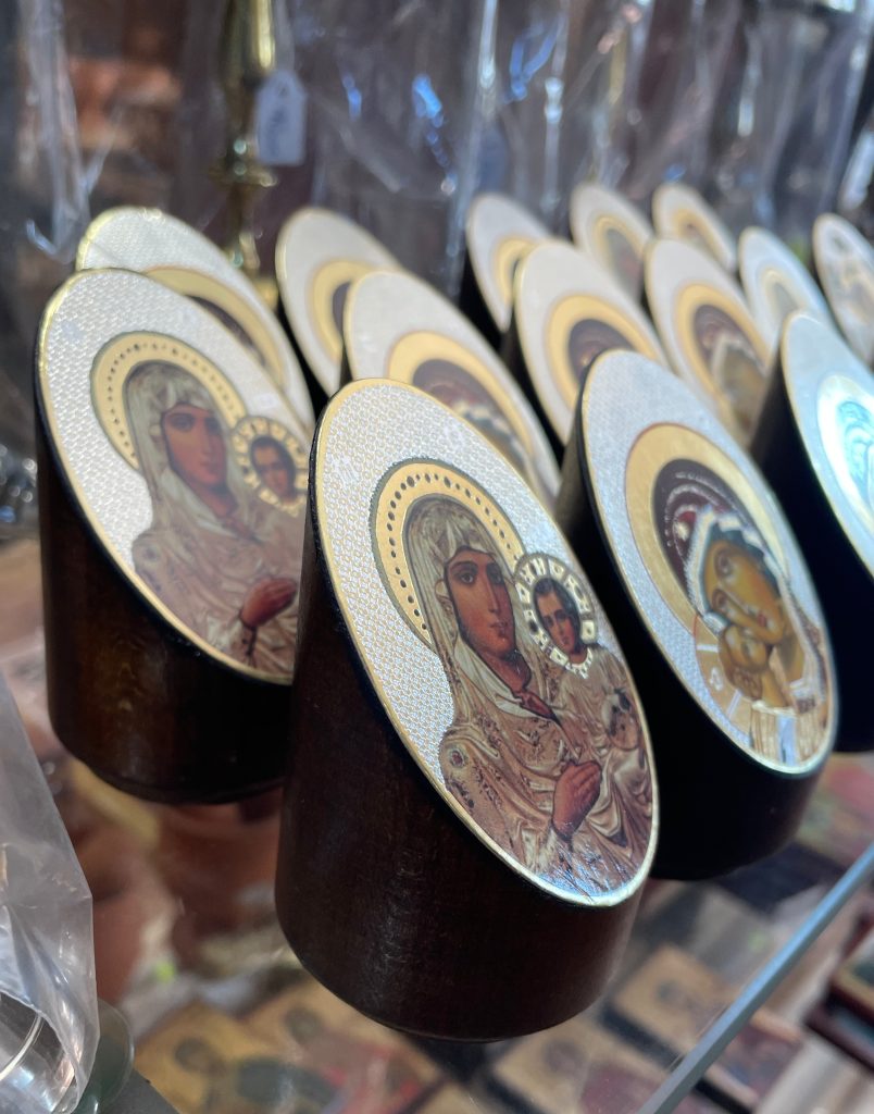 Wooden Orthodox Icon of Saint George 3x4cm - Nioras Orthodox Family