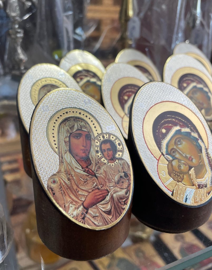 Wooden Orthodox Icon of Saint George 3x4cm - Nioras Orthodox Family