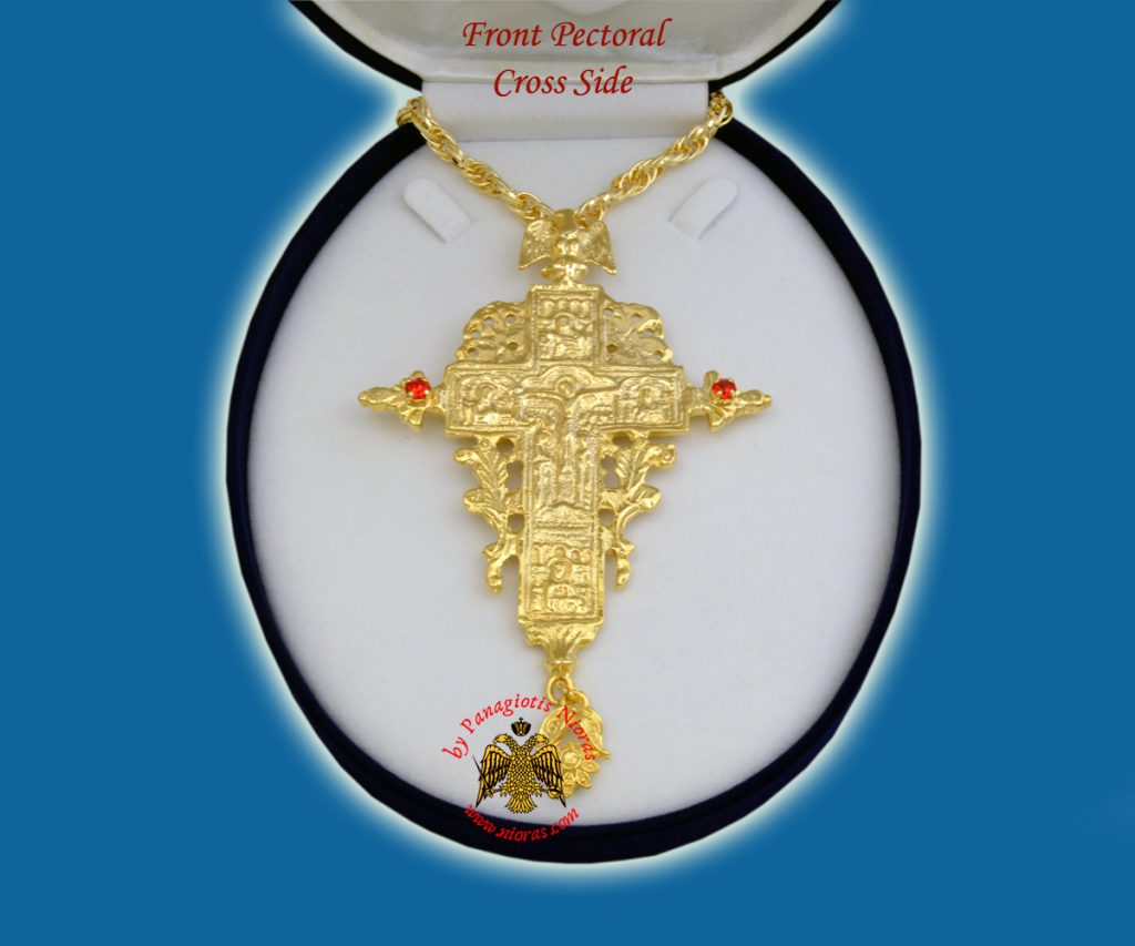 Pectoral Cross for Priest Engraved Crucifixion in the Front 6x12cm GP ...