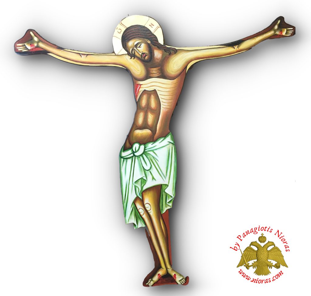 Orthodox Hand Painted Christ Corpus on Wood H: 90cm - Nioras Orthodox ...