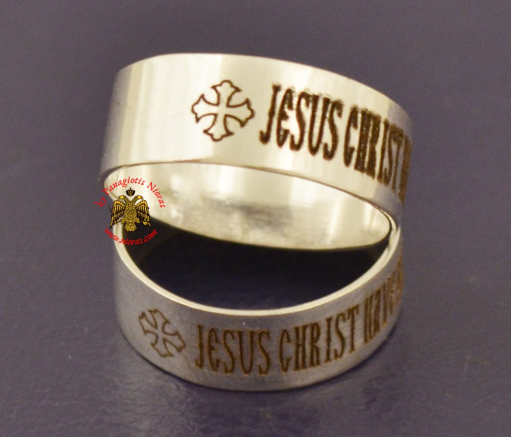 Silver Orthodox Ring Prayer Jesus Christ Have Mercy on Me 6mm - Nioras ...