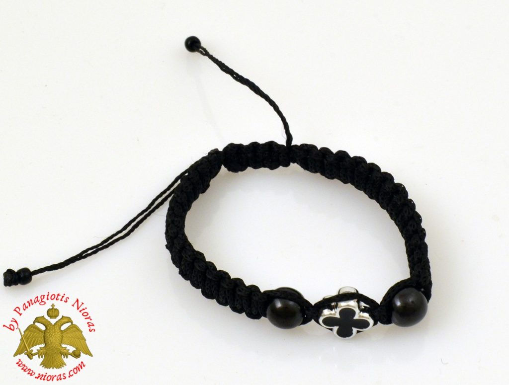Hand Wrist Praying Rope with Metal Cross Nickel - Nioras Orthodox Family
