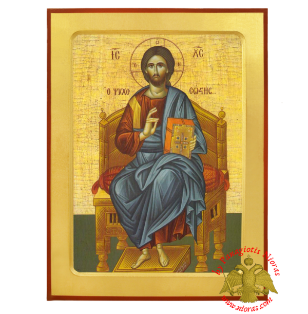Jesus Christ Enthroned Soul Saviour Orthodox Byzantine Wooden Icon ...