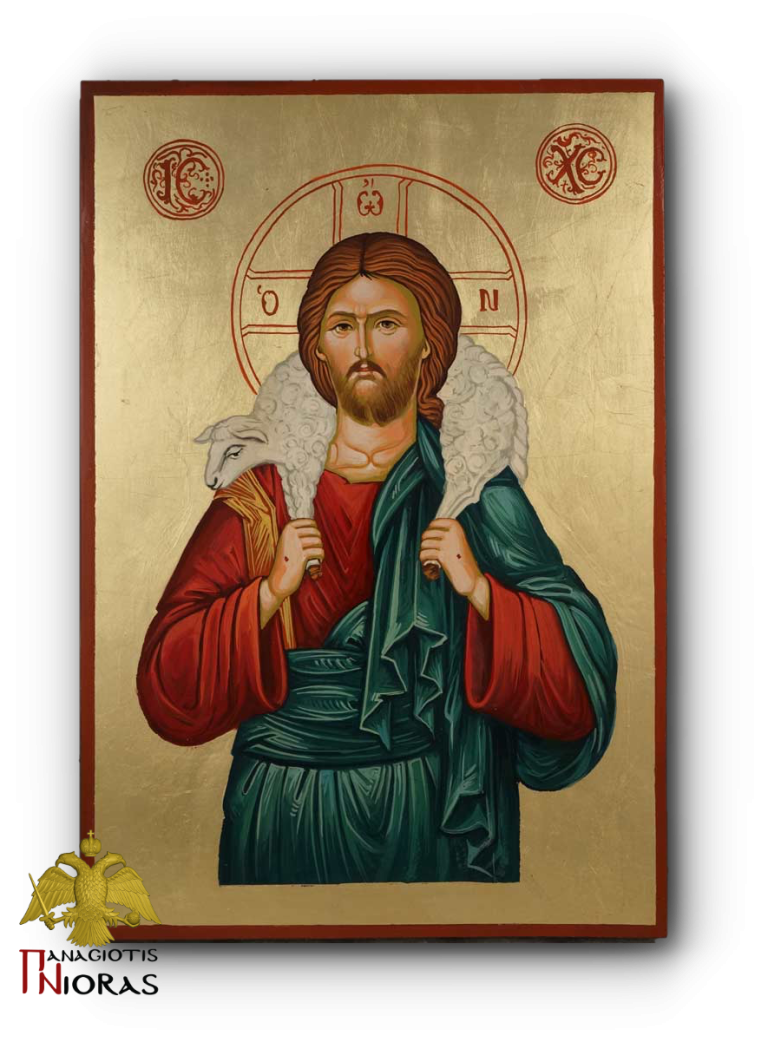 Hagiography Jesus Christ Good Shepherd Byzantine Holy Icon 30x40cm ...
