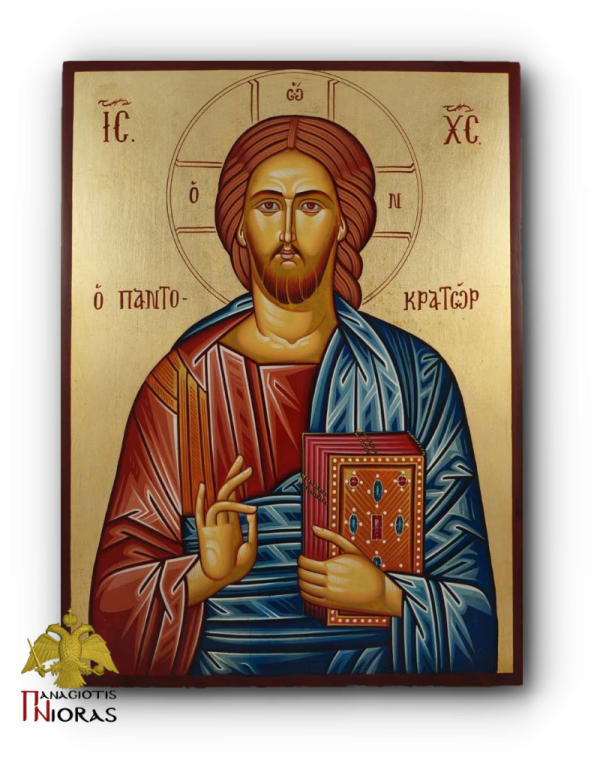 Hagiography Jesus Christ Pantocrator Byzantine Holy Icon 30x40cm ...