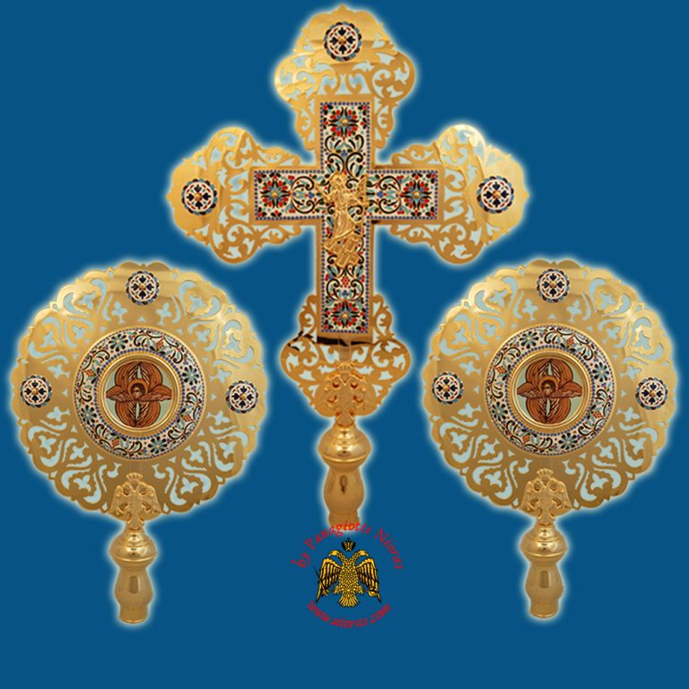 Ecclesiastical Exapterigon with Enamel A1′ Set of 3 - Nioras Orthodox ...