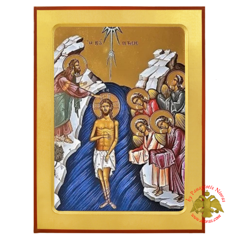 Russian Orthodox Style Silver Printed Wooden Icon Annunciation of Tinos ...