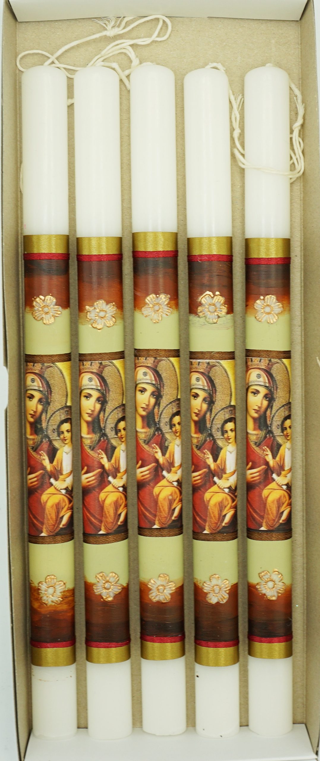 Pascha Candle Lampada Theotokos Sweeting Kissing Holy Icon 40cm ...