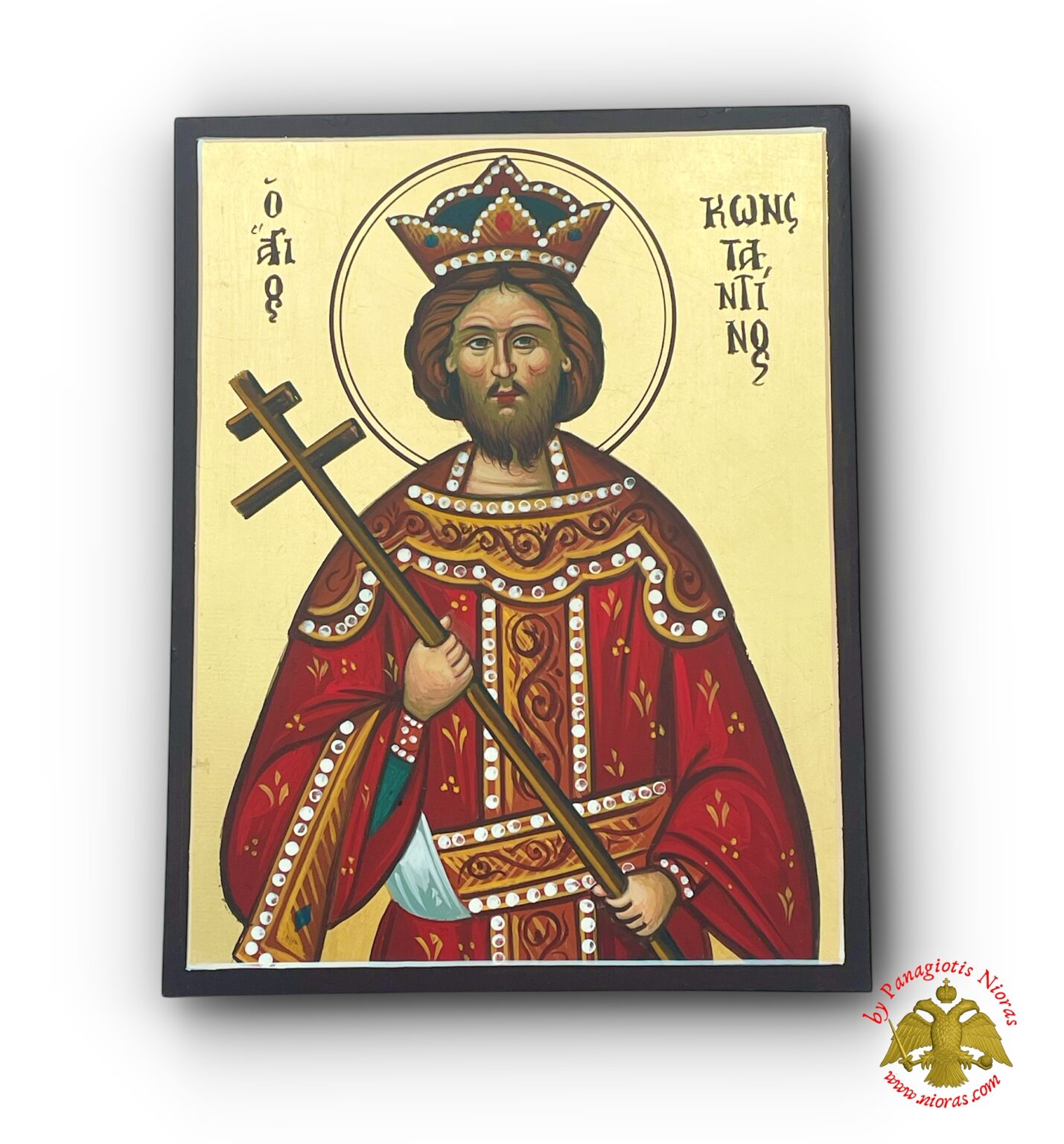 Hagiography Byzantine Hand Painted Icon Saint Constantine 20x26cm ...