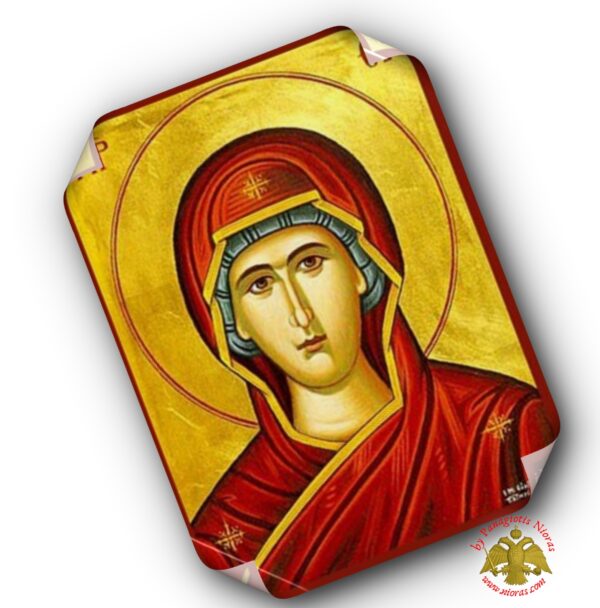Laminated Byzantine Icon of Holy Virgin Mary Bust Detail - Nioras ...