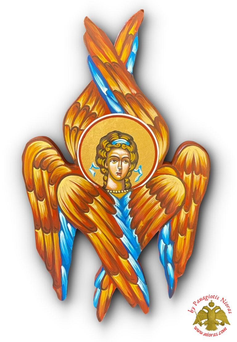 Hagiography Byzantine Hand Cut Set of 2 Cherubim’s 40x25cm - Nioras ...