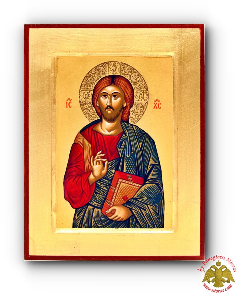 Jesus Christ Savour of the World Detail Byzantine Wooden Icon on Canvas ...