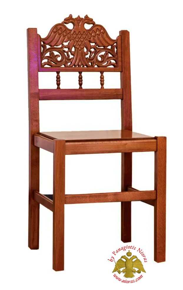 Orthodox Church Wood Carved Chair with Byzantine Eagle Decorated in the ...